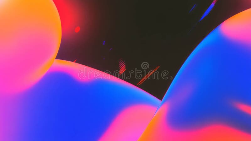 Vivid Neon Abstract Art with Dark Background for Modern Design Projects ...