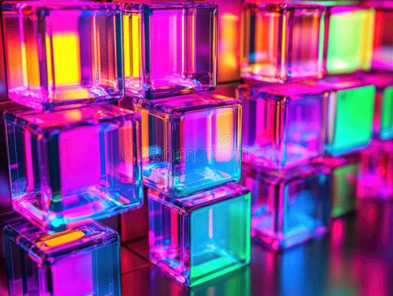 Vivid Neon Light Display stock image. Image of contemporary - 385582443