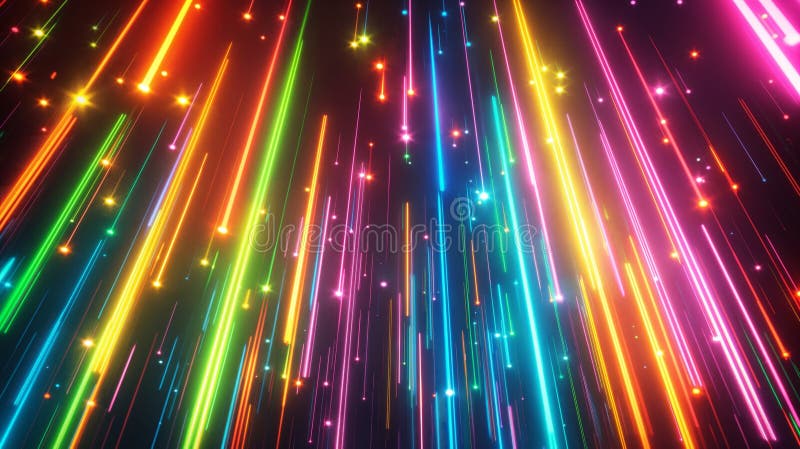 Vivid Neon Light Rays Background Stock Photo - Image of colorful ...