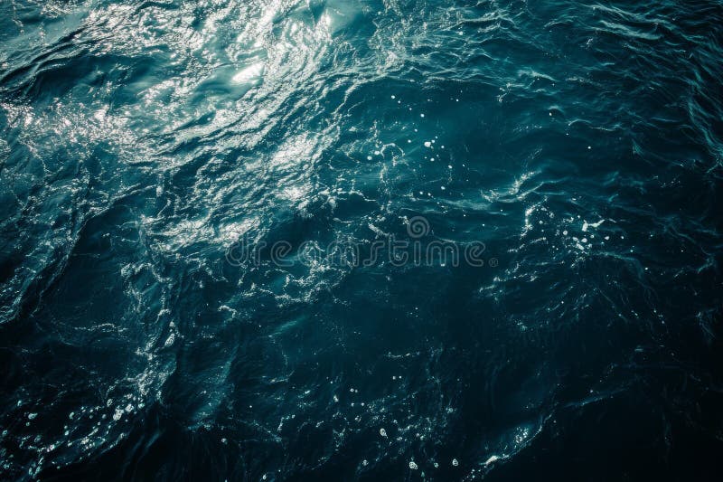 Vivid Ocean Waves Under Sunlight. Artificial Intelligence Stock Image ...