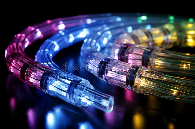 Vivid Optic Cable Illuminates Data Flow. Seamless Connectivity in a ...