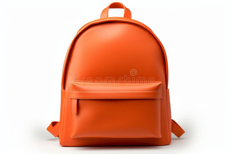 Vivid Orange Backpack Isolated, Showcased from Multiple Angles for ...