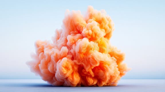 Vivid Orange Explosion of Cloud Technology Innovation Symbolizing ...
