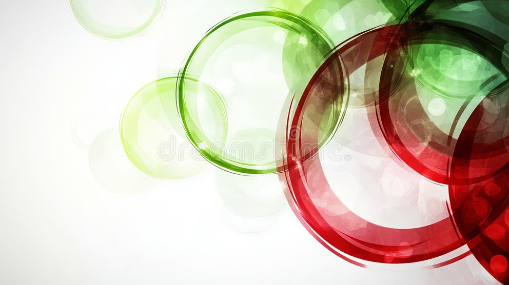 Vivid Overlapping Circles in Red and Green with Soft Backgrounds for ...
