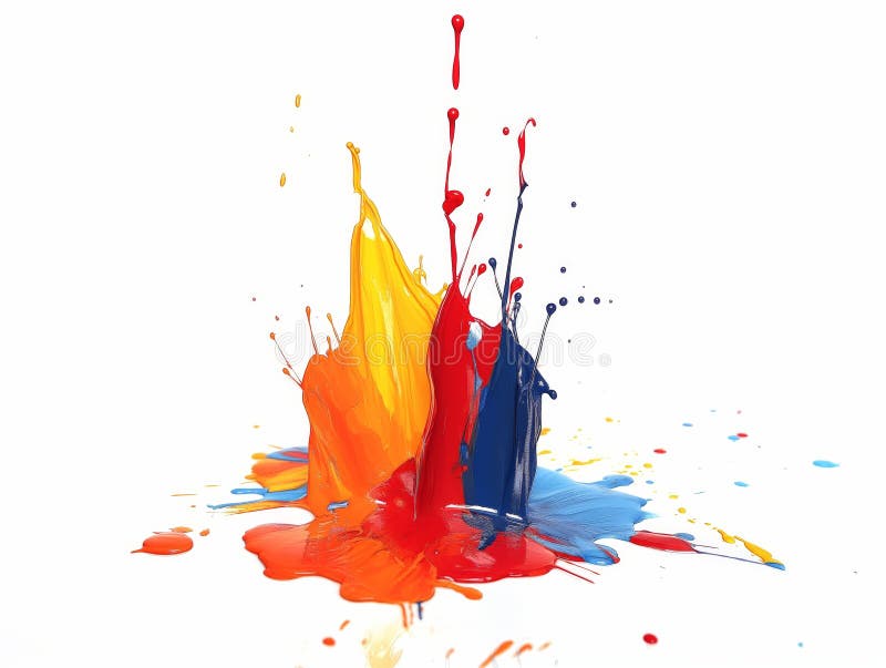 Vivid Paint Splash Explosion Stock Illustration - Illustration of ...