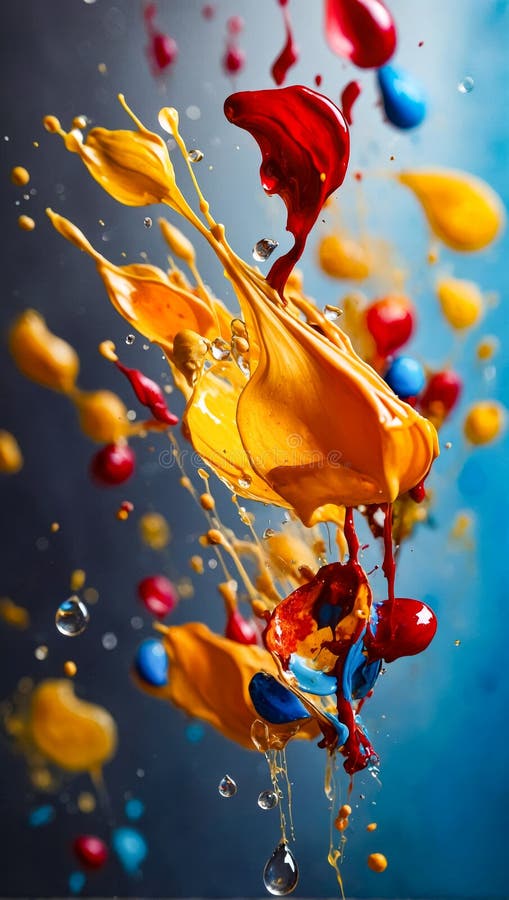 Vivid Paint Splash Explosion Expressive Art in Dynamic Motion Showcases ...