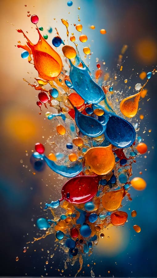 Vivid Paint Splash Explosion Expressive Art in Dynamic Motion Showcases ...