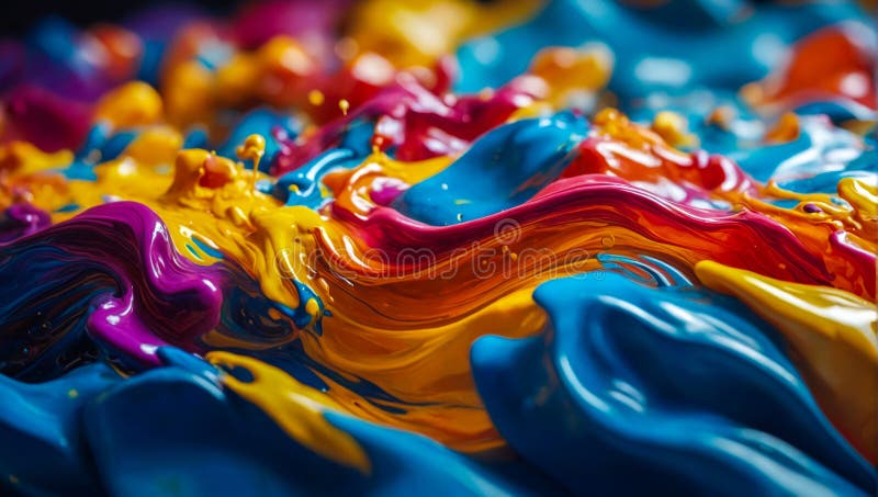 Vivid Paint Splash Explosion Expressive Art in Dynamic Motion Showcases ...