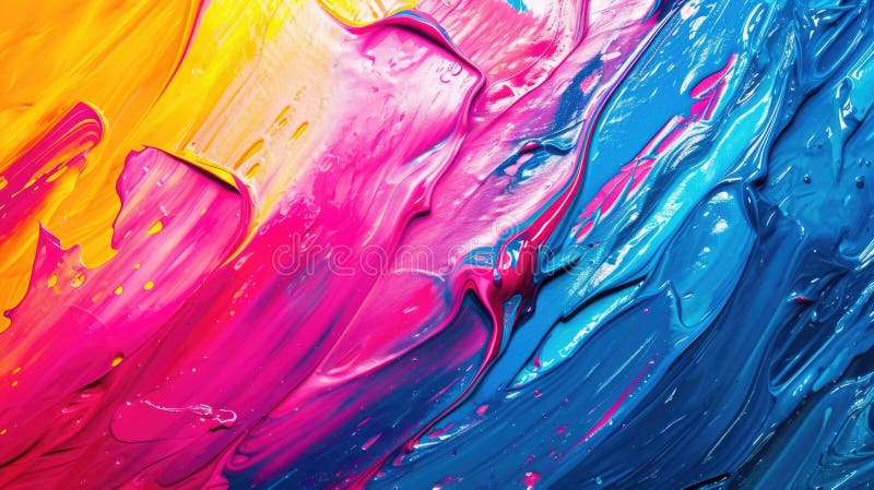 Vivid Paint Strokes in Dynamic Abstract Art Stock Illustration ...