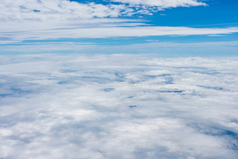Vivid Photo of Clouds and Sky from an Airplane Window Stock Image ...