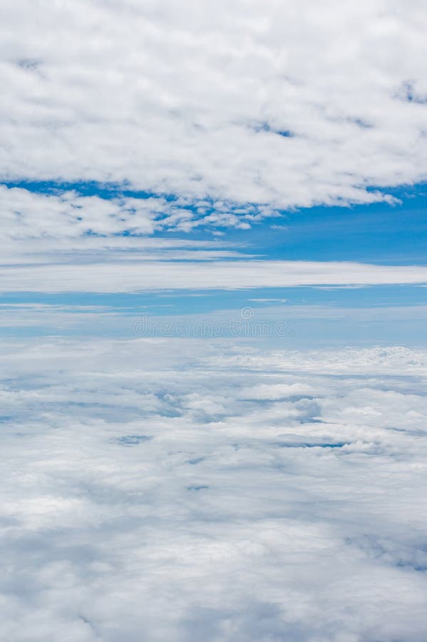 Vivid Photo of Clouds and Sky from an Airplane Window Stock Photo ...