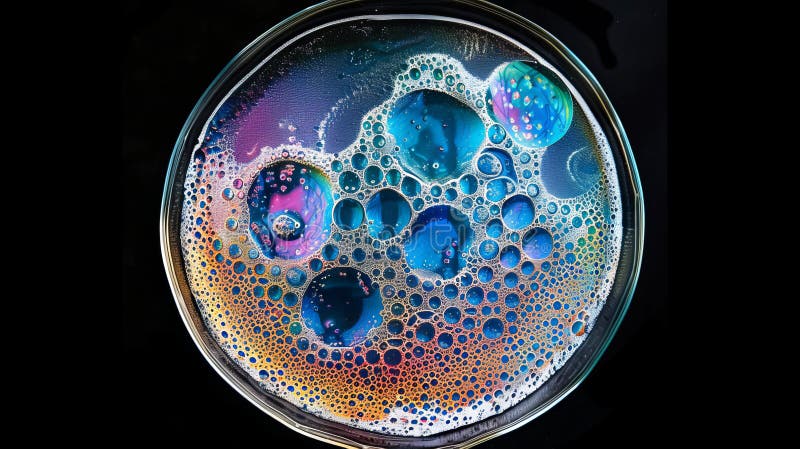 Vivid Photo of Colorful Bubbles Forming in Transparent Liquid with ...