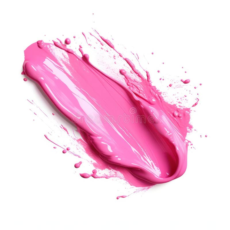 Vivid Pink Paint Splash. Pink Paint Stroke Stock Photo - Image of ...