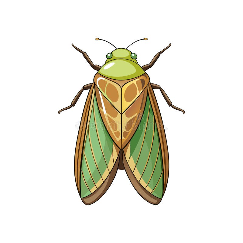 Vivid Potato Leafhopper Detailed Artwork Stock Illustration ...