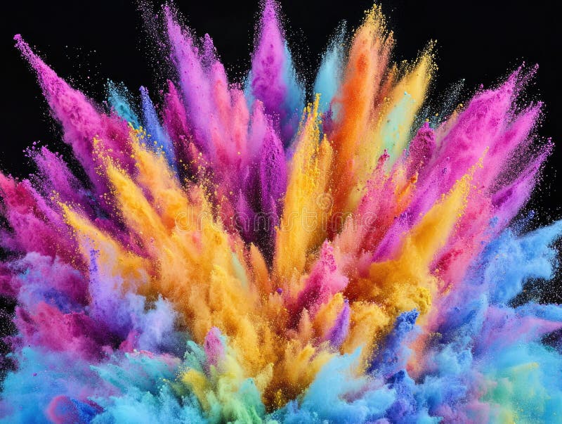Vivid Powder Explosion stock photo. Image of display - 363355336
