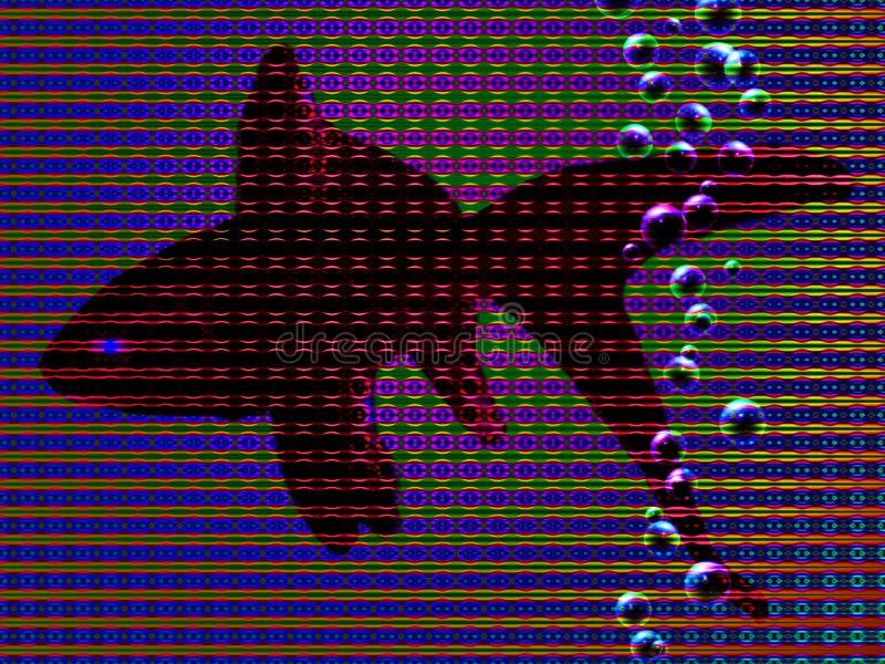 Vivid psychedelic fish stock illustration. Illustration of marine ...