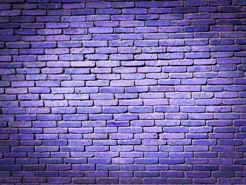 Vivid Purple Clay Brick Wall, Detailed View of Bricks Stock Image ...