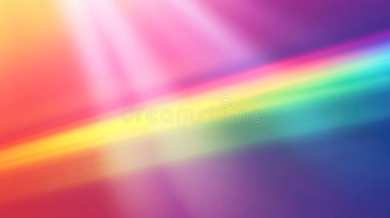 Vivid Rainbow Light Reflection Casting Soft Colors on a Pristine ...
