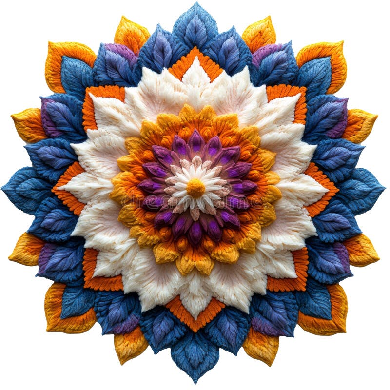 Intricately Designed Rangoli Pattern Showcasing Vibrant Colors and ...