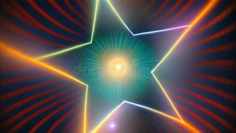 Radiance in a Star Shape stock footage. Video of multicolored - 304164084