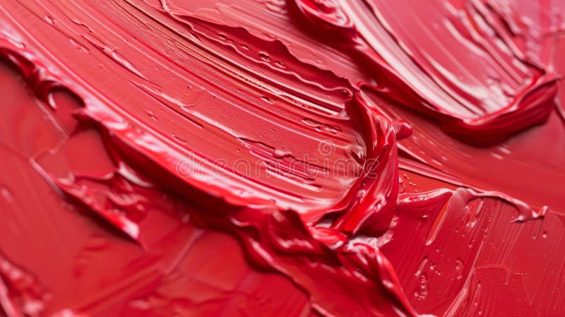 Vivid Red Acrylic Paint Texture Close-Up for Art and Design Projects ...
