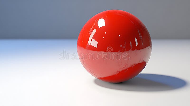 A Vivid Red Billiard Ball on a Flawless White Surface Captured in High ...