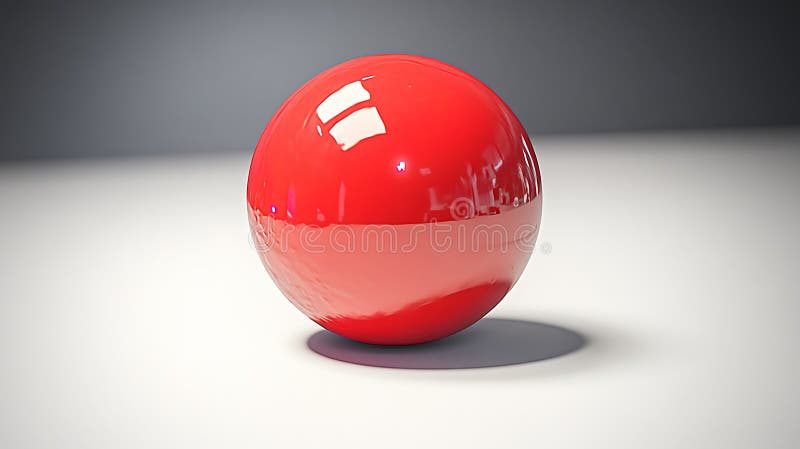 A Vivid Red Billiard Ball on a Flawless White Surface Captured in High ...