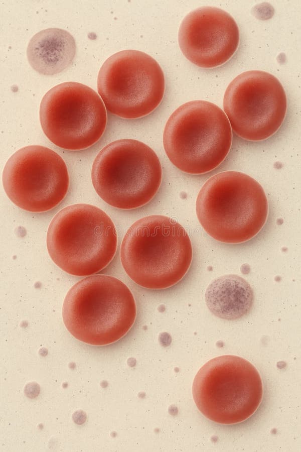 Vivid Red Blood Cell Flows in Clinical Laboratory Scene Stock ...