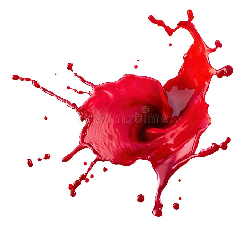 Vivid Red Blood Splash Dynamically Captured in Mid-air, Presenting a ...
