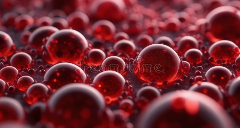 Vivid Red Bubbles in a Close-up Shot, Perfect for Visual Metaphors ...