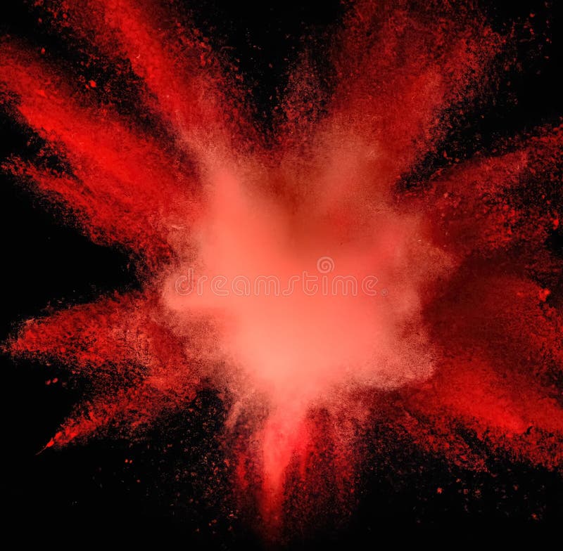 Vivid Red Color Splash Against a Black Background - Perfect for ...