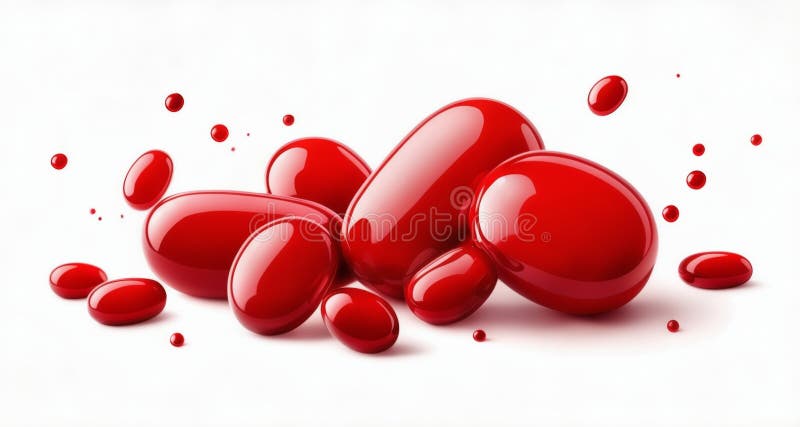 Vivid Red Droplets in Motion, Perfect for Dynamic Visuals Stock ...