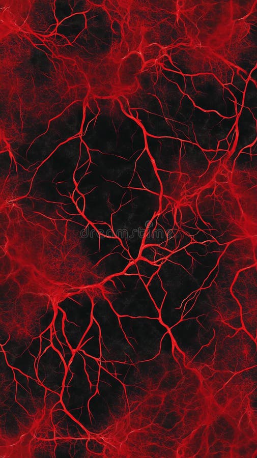 Vivid Red Neural Network Pattern on Dark Background Stock Image - Image ...