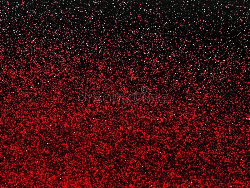 Vivid Red Particles Drift through a Dark Expanse, Creating an ...