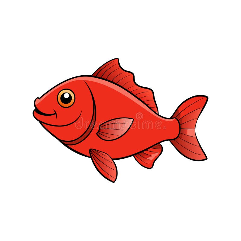 Vivid Red Snapper Artwork Featuring Realistic Colors Stock Illustration ...