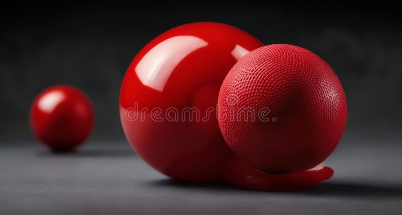 Vivid Red Spheres in a Dark Setting, Perfect for a Striking Visual ...