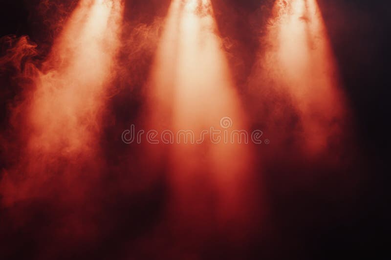 Vivid Red Stage Lights Illuminate a Performance Venue during an Evening ...