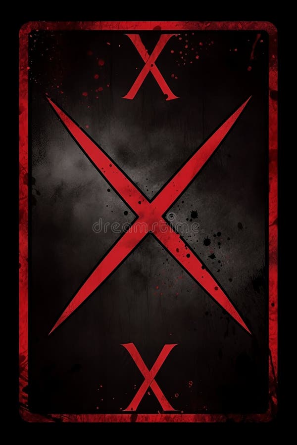 Vivid Red X Symbol Painted Onto a Solid Background, AI-generated. Stock ...