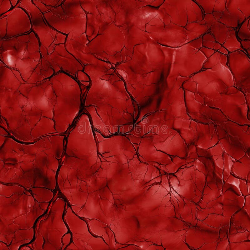 Vivid Red Veins Network Texture Organic Patterns Abstract Design Stock ...
