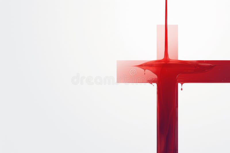 A Vivid Representation of Faith and Sacrifice with a Dripping Red Cross ...