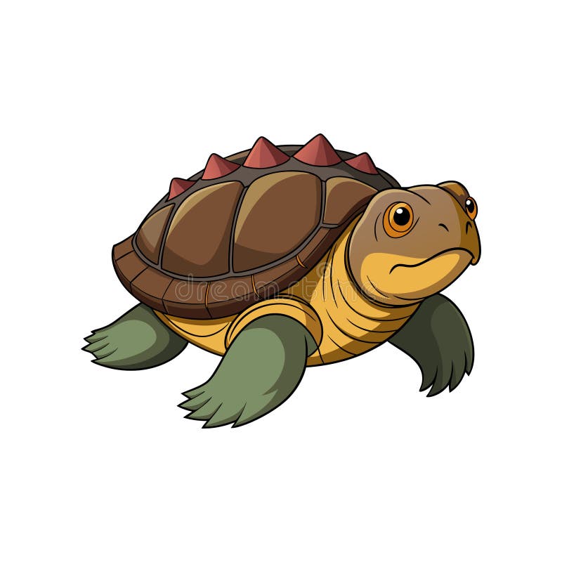 Vivid Representation of Loggerhead Musk Turtle in Nature Stock ...