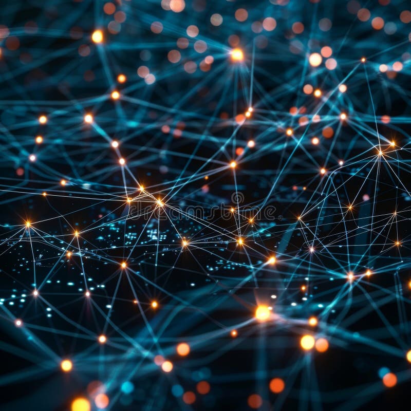 Glowing Network Concept stock photo. Image of connections - 311938794