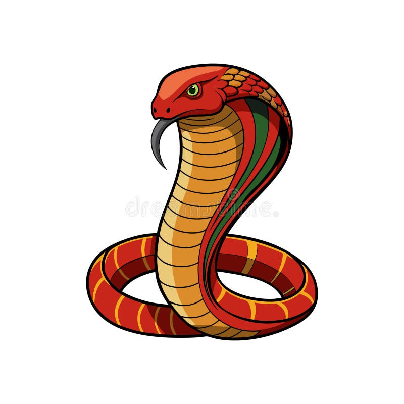 Vivid Representation of Philippine Cobra in Nature Stock Illustration ...
