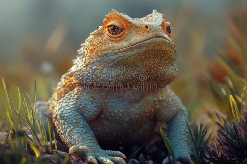 Vivid Reptile on Grass stock image. Image of ecology - 363376559