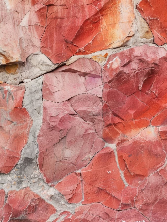 Vivid Rustic Red Stone Cladding with Varied Hues and Textures for a ...