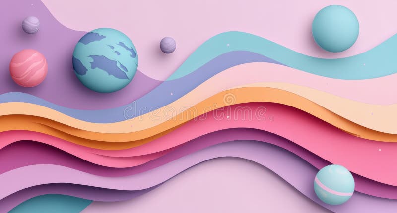 A Vivid Scene with Numerous Planets and Stars Scattered Across the Sky ...