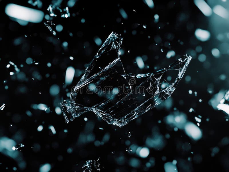 Vivid Shattered Glass Explosion Stock Photo - Image of shards ...