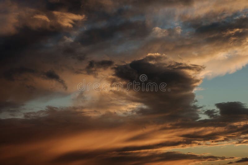 Vivid Sky on Dark Cloud before Summer Storm Stock Photo - Image of ...