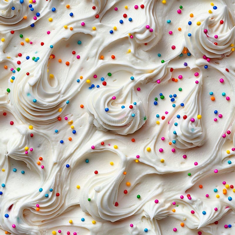 A Vivid Slice of Birthday Cake Against a Backdrop. a Zoomed-in View of ...