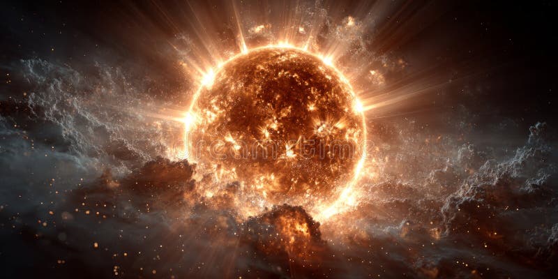 Vivid Solar Energy Burst Symbolizing Renewable Energy Innovation Stock ...